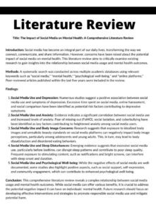APA Literature Review Format Template (Word)