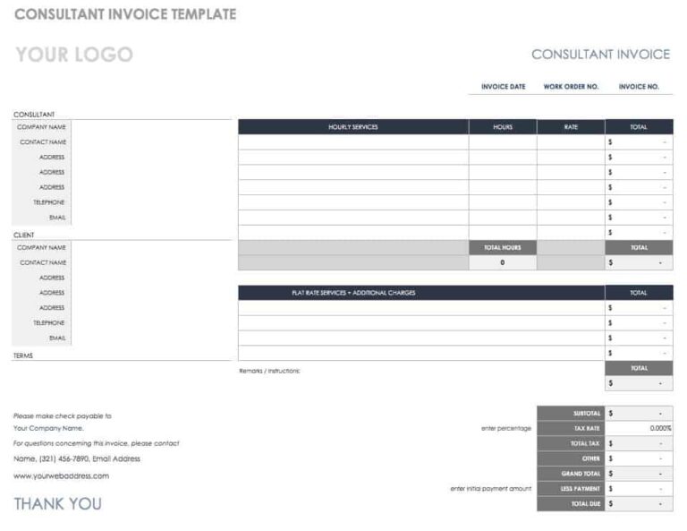 Free Printable Billing Invoice Template