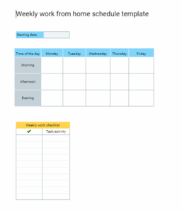 Free Printable Break Schedule Template