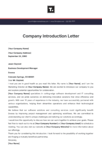 Business Introduction Letter Template (Word)