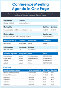 Free Printable Conference Program Template