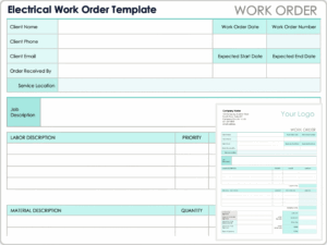 Custom Work Order Form (Excel)