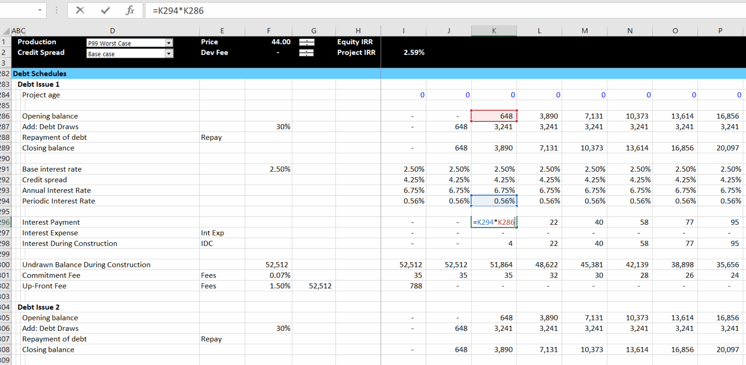 Debt Schedule Template (Excel)