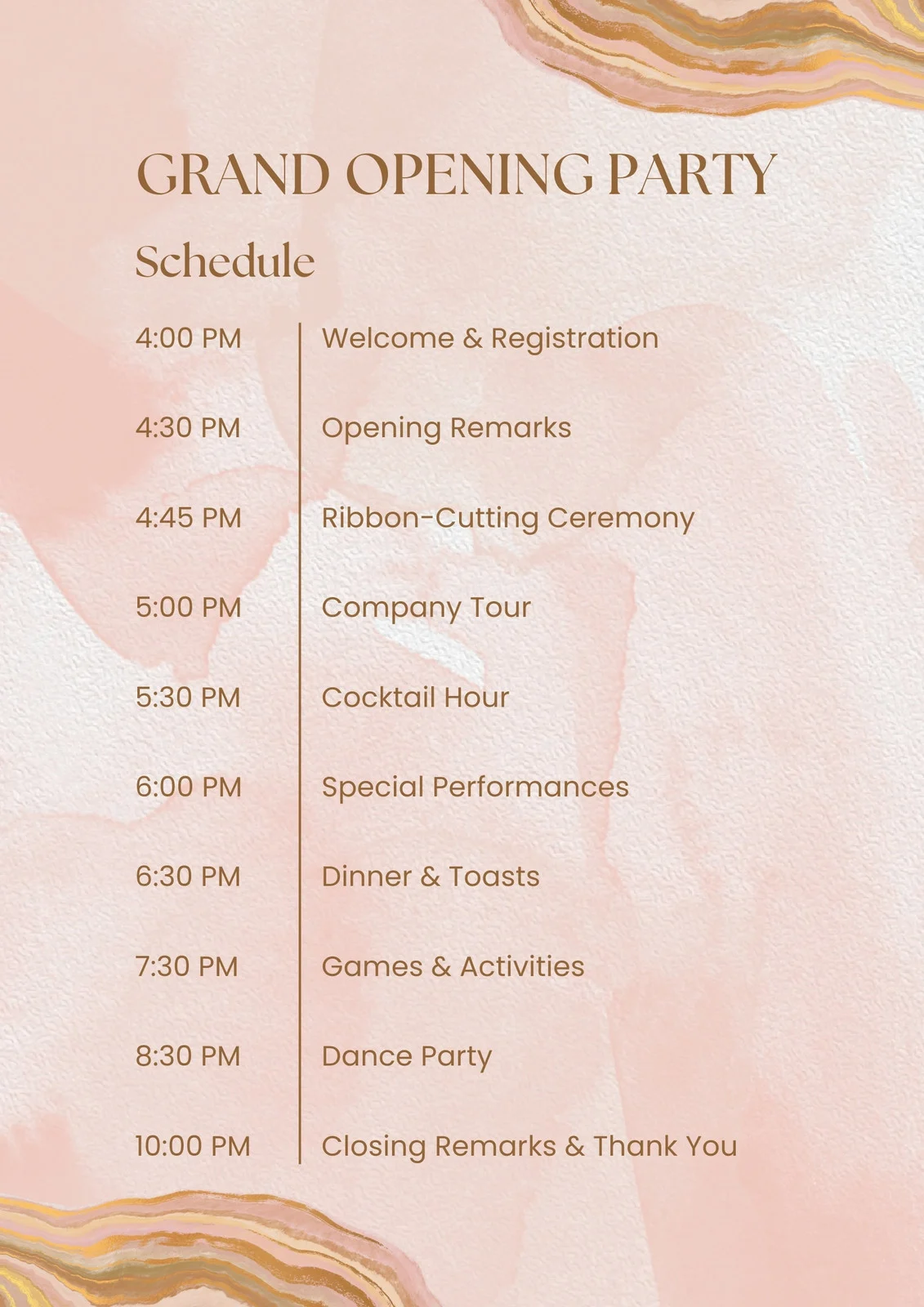 Free Printable Event Program Template Free Printable Event Program Template