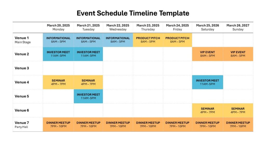 Event Schedule Template (Excel)