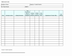 Heavy Equipment Maintenance Log Template