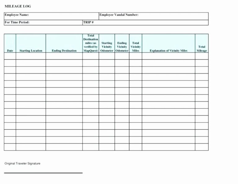 Heavy Equipment Maintenance Log Template