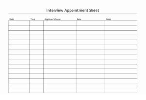 Free Printable Interview Schedule Template