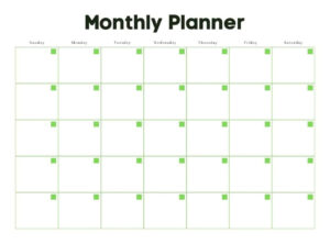 Free Printable Monthly Schedule Template