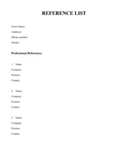 Reference List Template (Word)