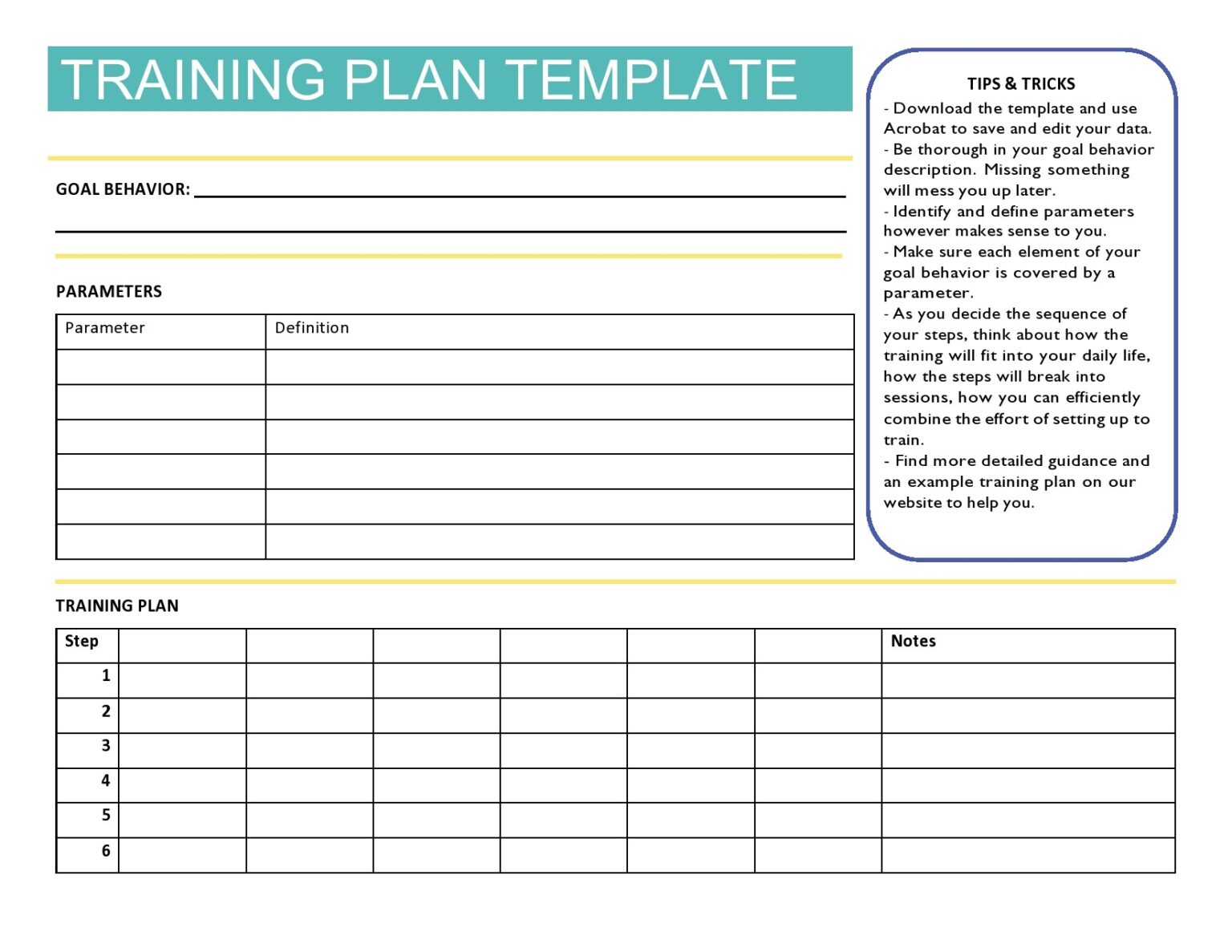 Staff Training Schedule Template (Excel)
