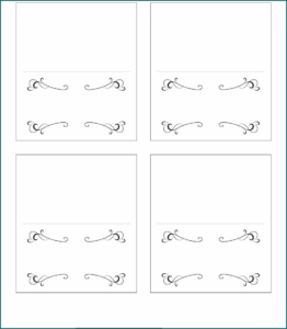 Free Printable Table Card Template