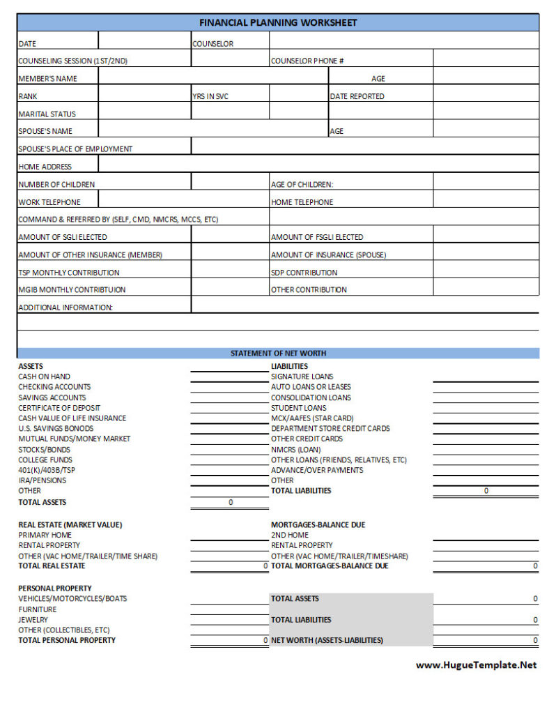 Free Financial Planning Template (Excel)