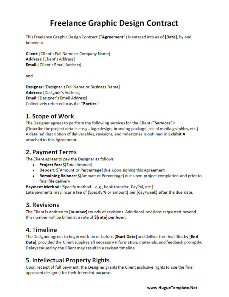 Freelance Graphic Design Contract Template