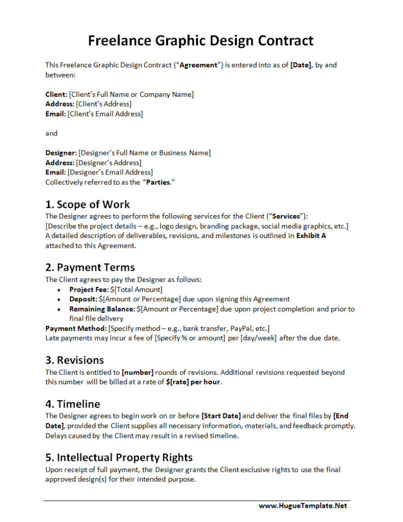 Freelance Graphic Design Contract Template