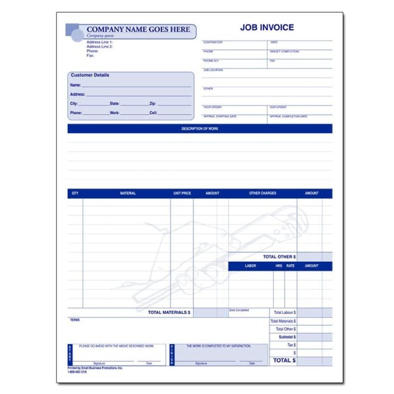 Printable Generic Invoice Template (Excel)
