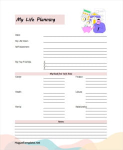 Printable Life Planning Template (Excel & PDF)