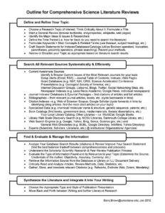 Literature Review Layout Template (Word)