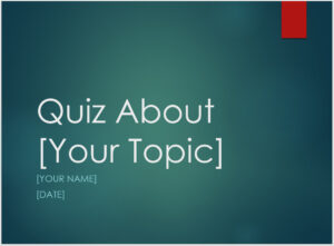 Multiple-Choice Quiz Template (Word)