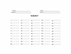 Multiple-Choice Test Template (Excel)