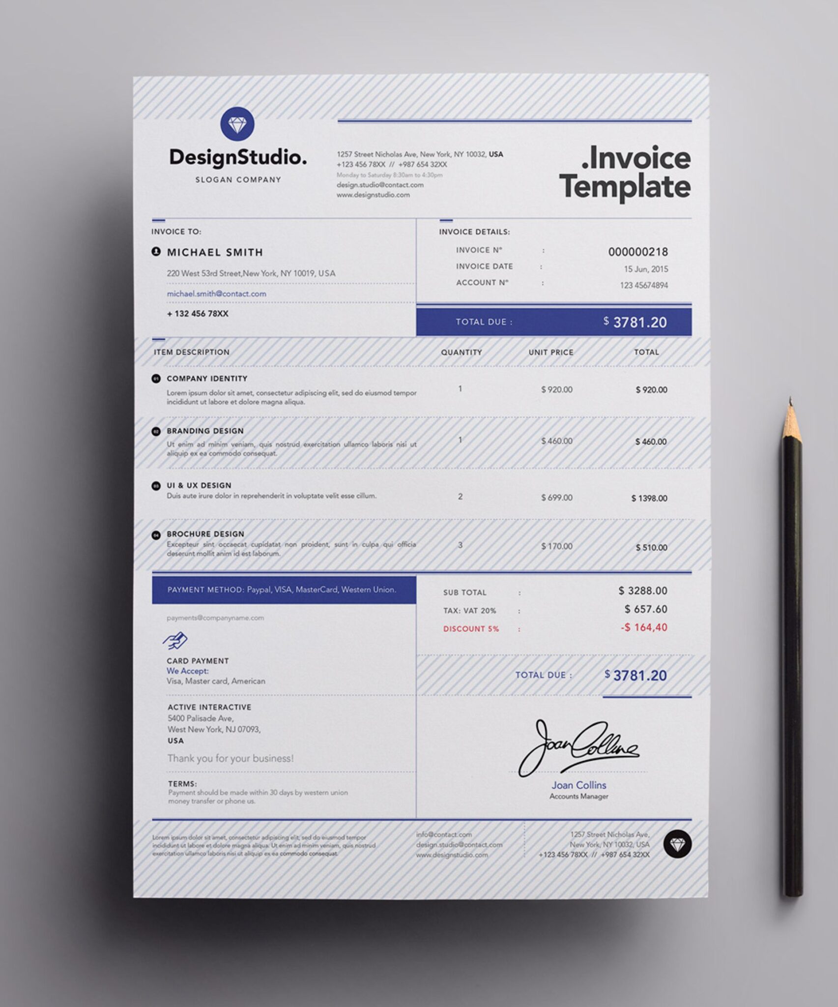 Professional Invoice Template