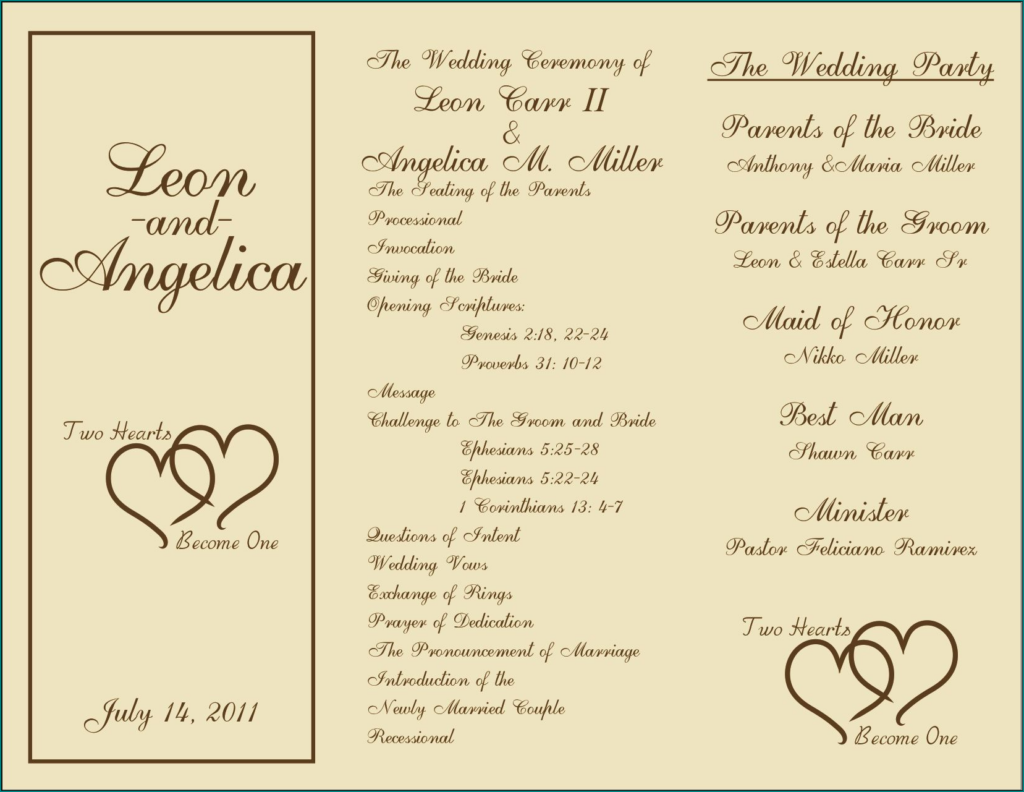 Ceremony Program Template (Word)