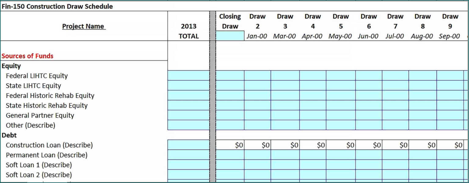 Commercial Construction Schedule Template