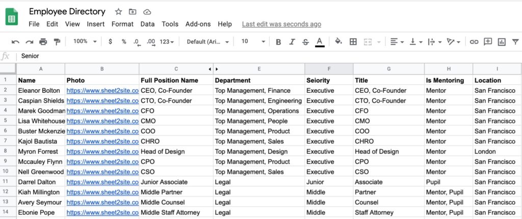 Company Phone Directory Template