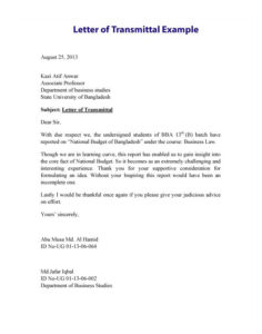 Letter of Transmittal Template (Word)