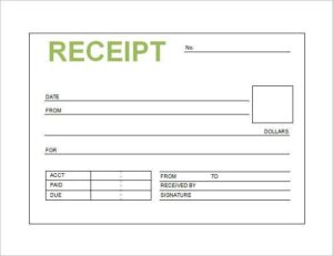 Printable Painter Receipt Template