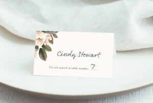Table Name Cards Template (Word)