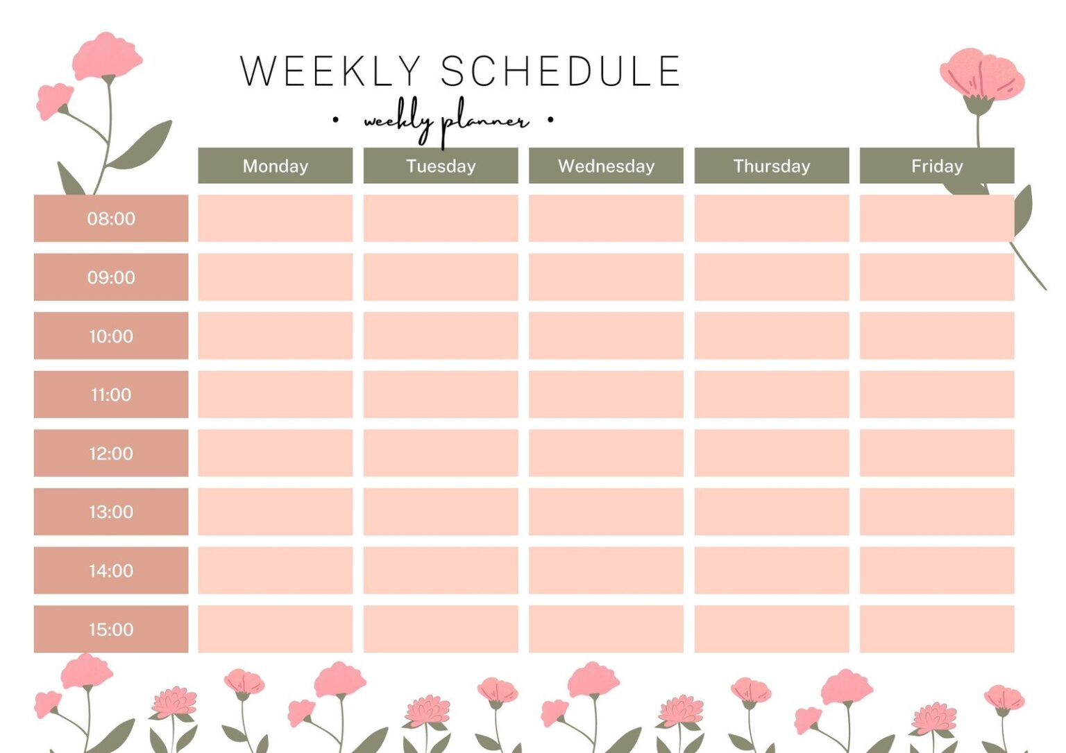 Free Printable School Schedule Template