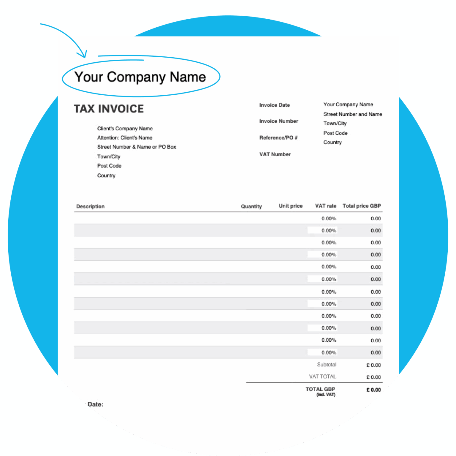 Free Printable Simple Invoice Template