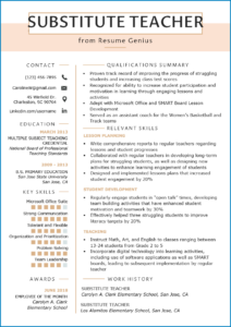 Editable Teacher Resume Template (Word)